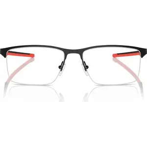 SCUDERIA FERRARI 57mm Rectangle Eyeglasses - Matte Black/demo Lens
