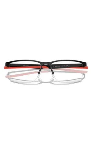 SCUDERIA FERRARI 57mm Rectangle Eyeglasses - Matte Black/demo Lens