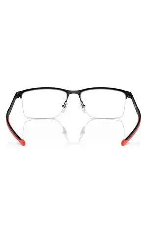 SCUDERIA FERRARI 57mm Rectangle Eyeglasses - Matte Black/demo Lens