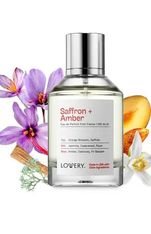 LOVERY Saffron And Amber Eau De Parfum, Made In Usa - Silver/ White/ Cream/ Black
