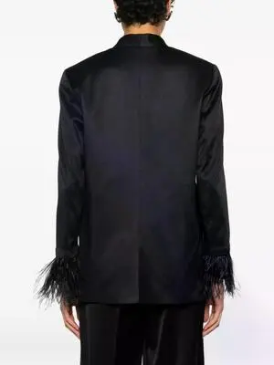 Montedoro Feather-trim Blazer - Blue