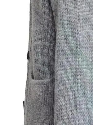 FILIPPO DE LAURENTIIS Front-pockets Ribbed-knit Cardigan