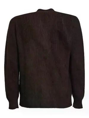 FILIPPO DE LAURENTIIS Ribbed Knit V-neck Cardigan