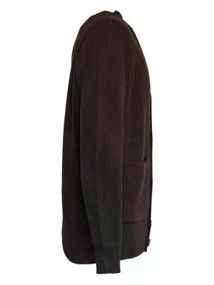 FILIPPO DE LAURENTIIS Ribbed Knit V-neck Cardigan
