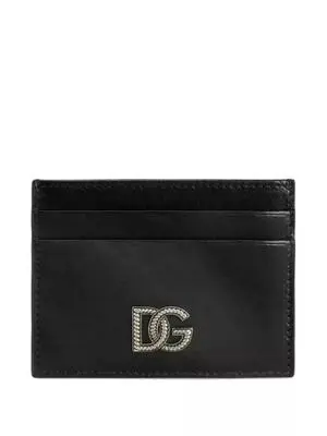 Dolce & Gabbana Tempesta Calfskin Card Holder - Black