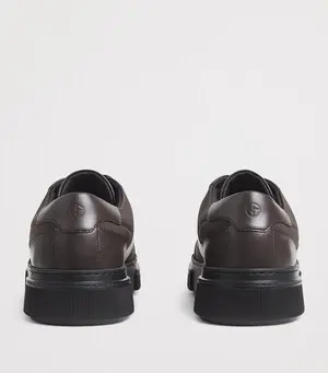 Giorgio Armani Leather Logo Sneakers