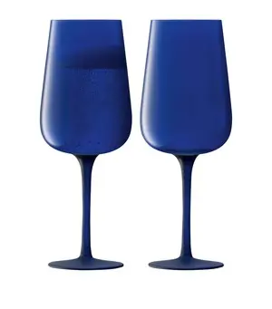 LSA INTERNATIONAL Arc Contrast Flute Glasses Set Of 2 - Blue