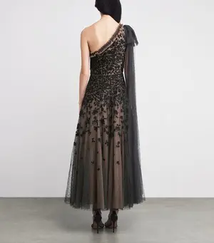 NEEDLE & THREAD Sylvia Rose One-shoulder Maxi Dress