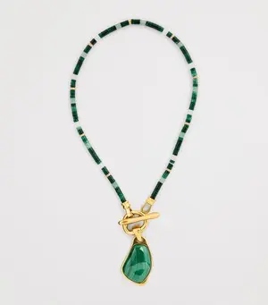 Zimmermann Malachite Beaded Ore Necklace