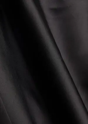 Simkhai Alice Draped Satin Top - Black