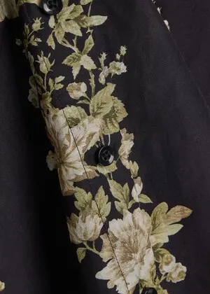 Alice + Olivia Floral-print Cotton And Silk-blend Blouse