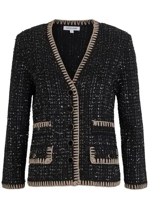 Veronica Beard Sequin-embellished Knit Jacket