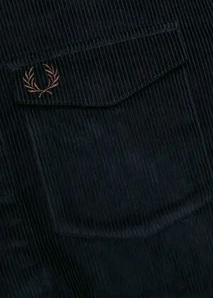 Fred Perry Logo-embroidered Corduroy Overshirt