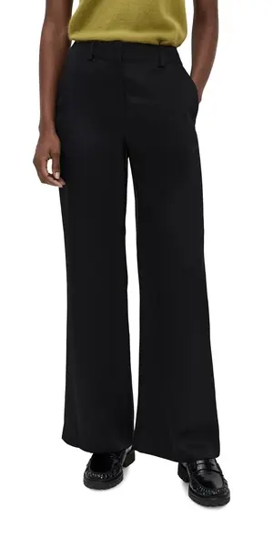 Theory Fluid Base Satin Trousers - Black