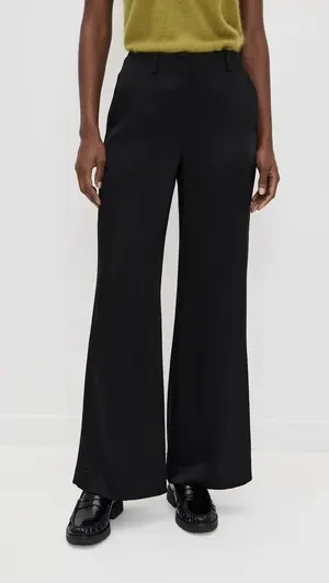 Theory Fluid Base Satin Trousers - Black