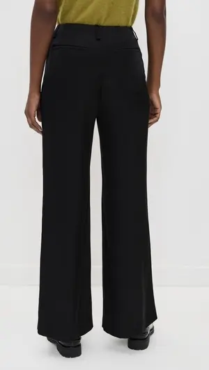 Theory Fluid Base Satin Trousers - Black