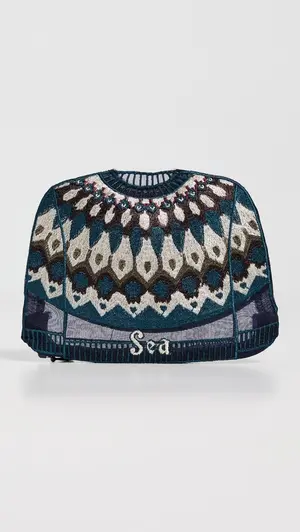 Sea Brigitte Tanaka X Antonia Fair Isle Coin Purse