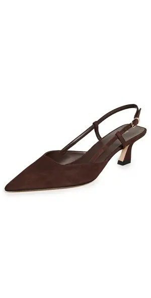 STUART WEITZMAN Vinnie Slingback Heels - Walnut