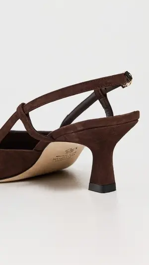 STUART WEITZMAN Vinnie Slingback Heels - Walnut