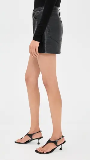 AGOLDE Keira Faux Leather Mini Skirt