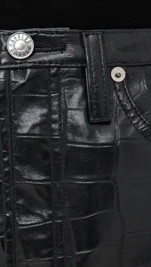 AGOLDE Keira Faux Leather Mini Skirt