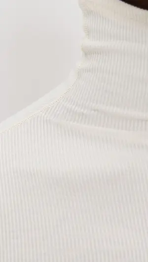 Joe's Jeans Tony Long Sleeve Turtleneck Top - Milk