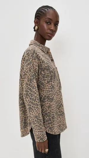 Z Supply All Day Leopard Print Jacket