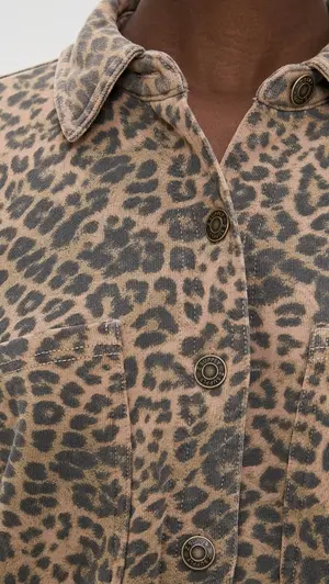 Z Supply All Day Leopard Print Jacket
