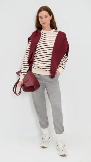 Strut This Striped French Terry Sweatshirt