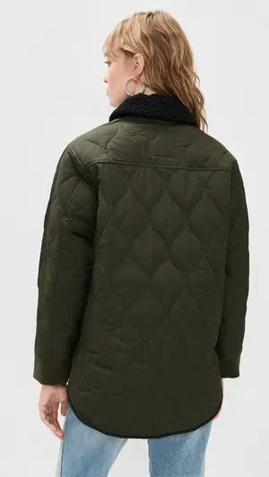 ALEX MILL Anne Quilted Jacket - Olive