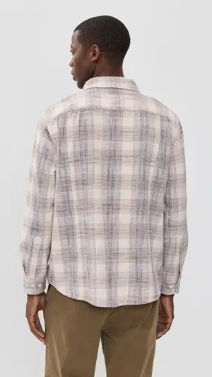 CORRIDOR Rosewood Plaid Flannel Shirt - Natural