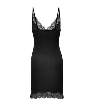 Saint Laurent Silk Lace Mini Dress - Black