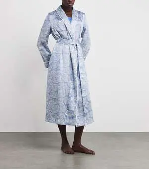 Derek Rose Silk Floral Robe