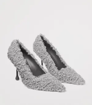 JIMMY CHOO Ixia 95 Fleece Pumps - Grey