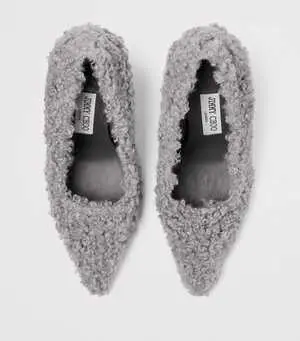 JIMMY CHOO Ixia 95 Fleece Pumps - Grey