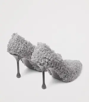 JIMMY CHOO Ixia 95 Fleece Pumps - Grey