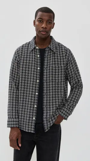 CORRIDOR Reverse Tweed Snow Check Shirt