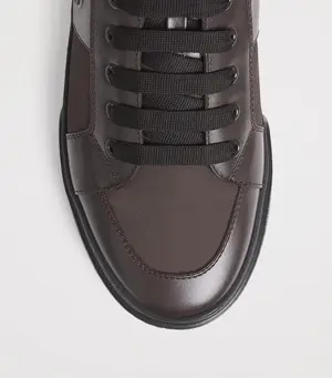 Giorgio Armani Leather Logo Sneakers