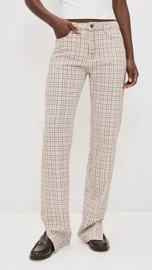 Lioness Alabama Plaid Jeans