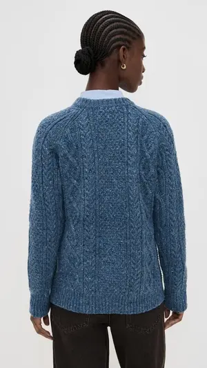 ALEX MILL Agnes Donegal Cable Knit Sweater
