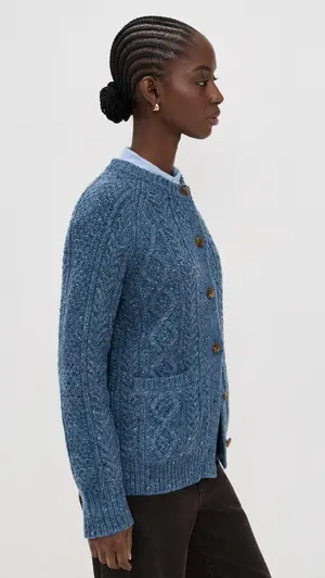 ALEX MILL Agnes Donegal Cable Knit Sweater