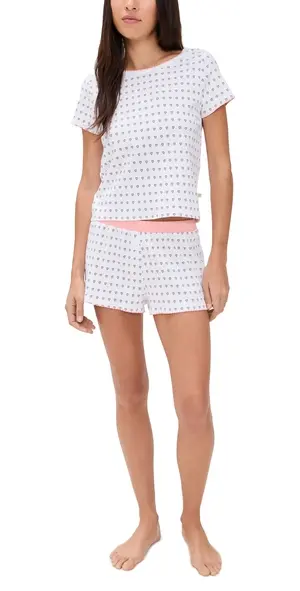 Morgan Lane Suzie Pj Set In Floating Hearts - Cake