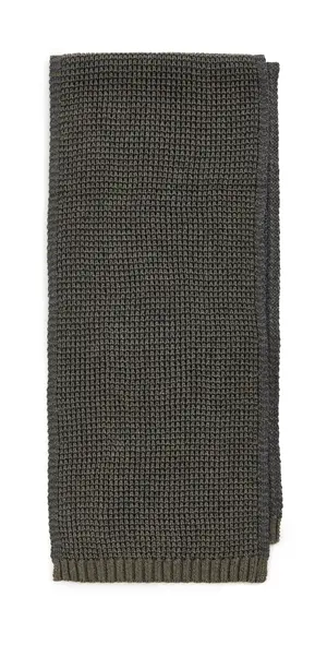 Faherty Brand Plaited Waffle Scarf - Forest