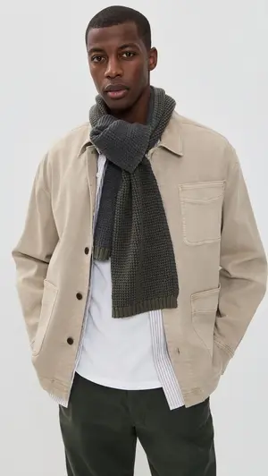 Faherty Brand Plaited Waffle Scarf