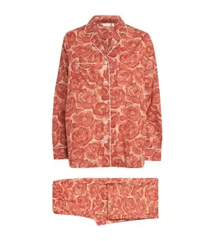 Derek Rose Cotton Ledbury Pyjama Set - Red