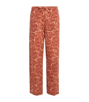Derek Rose Cotton Ledbury Pyjama Bottoms - Red