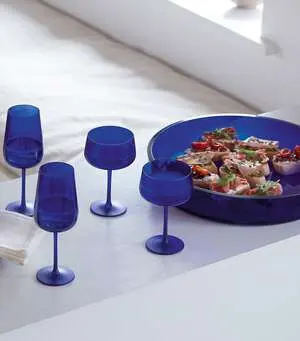 LSA INTERNATIONAL Set Of 2 Arc Contrast Cocktail Glasses