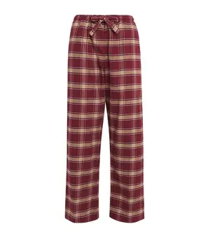 Derek Rose Cotton Kelburn Pyjama Trousers - Burgundy