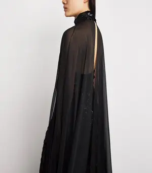 Zuhair Murad Sequined Cape Gown