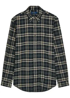 Ralph Lauren Checked Flannel Shirt - Black